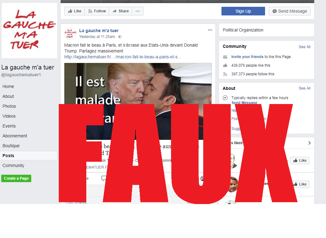 Macron embrasse Trump (presque) sur la bouche : il s’agit d’un montage ...