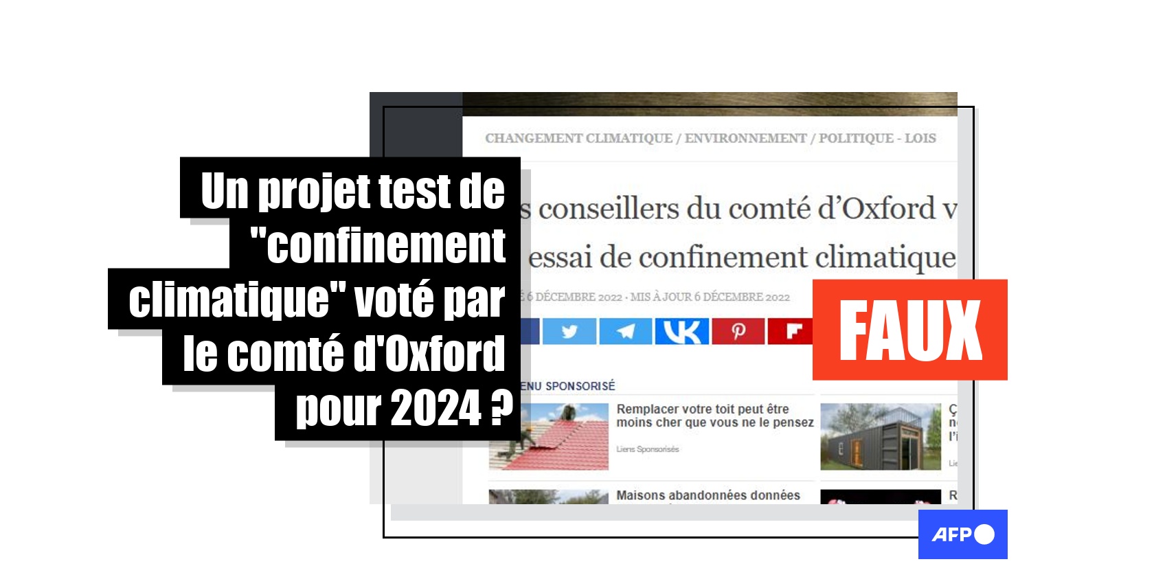 Non, le comté d'Oxford n'a pas approuvé "un essai de confinement climatique" pour 2024 | Factuel