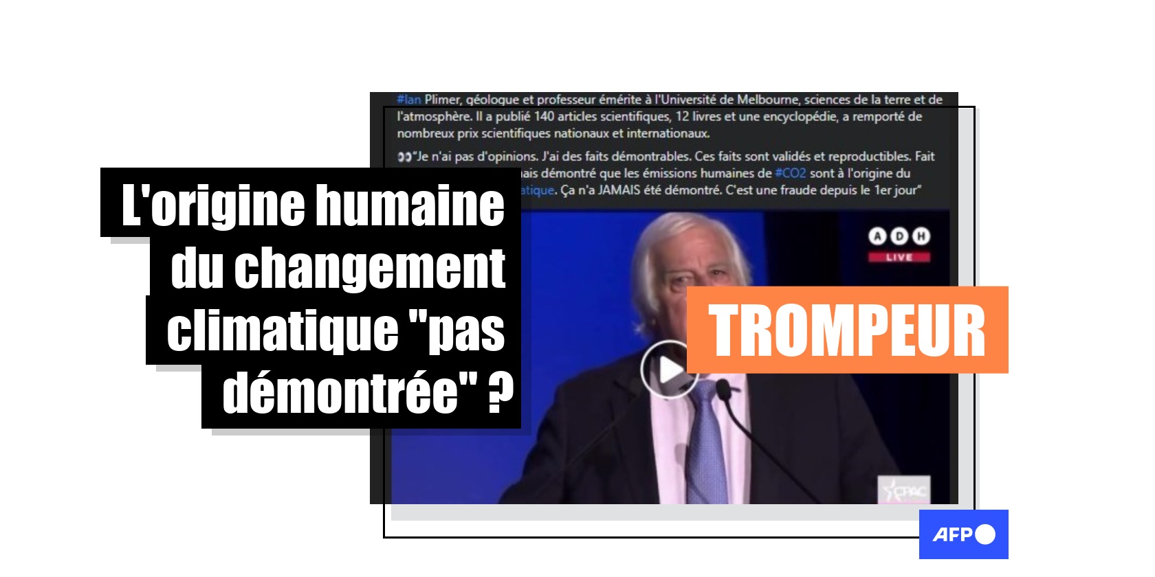 L'origine humaine du réchauffement climatique n'a "jamais été démontrée ...