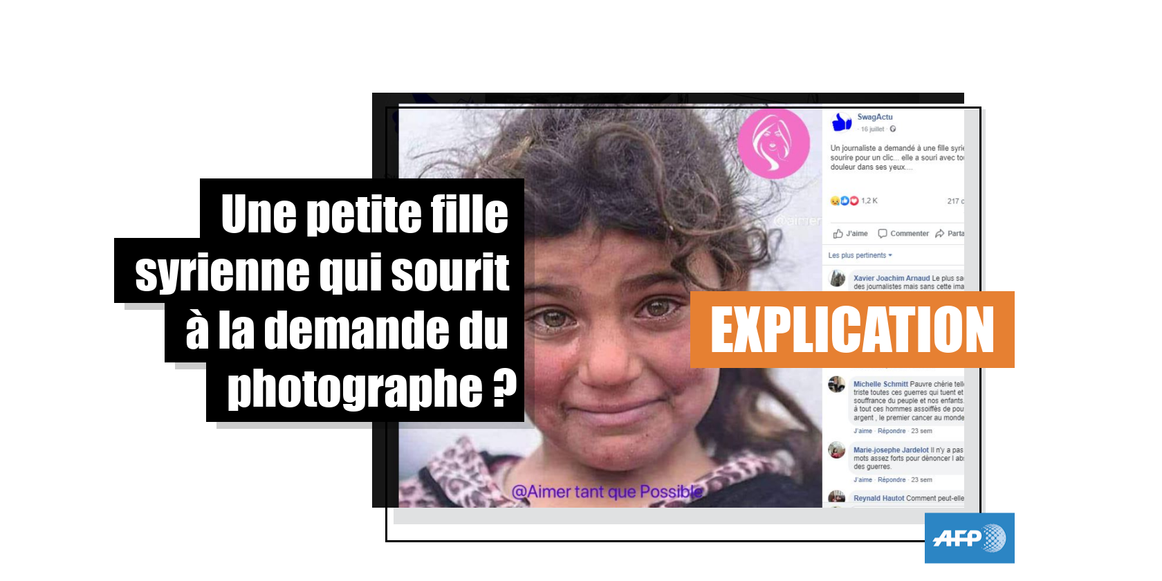 Une petite fille syrienne souriant à la demande d'un photographe ? L ...