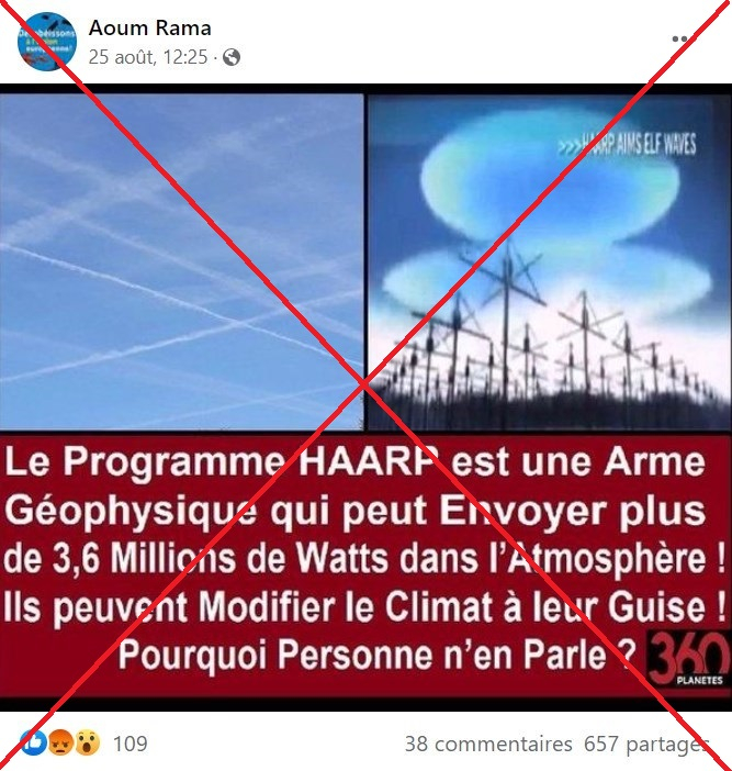 Attention à ces publications affirmant que le programme américain HAARP ...
