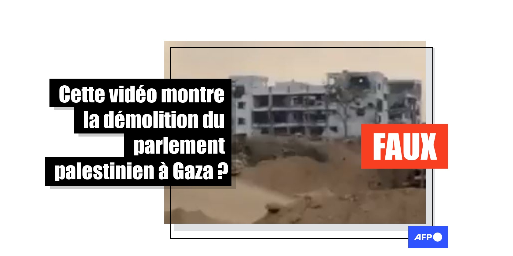 Non, cette vidéo ne montre pas l'explosion du parlement palestinien à Gaza | Factuel
