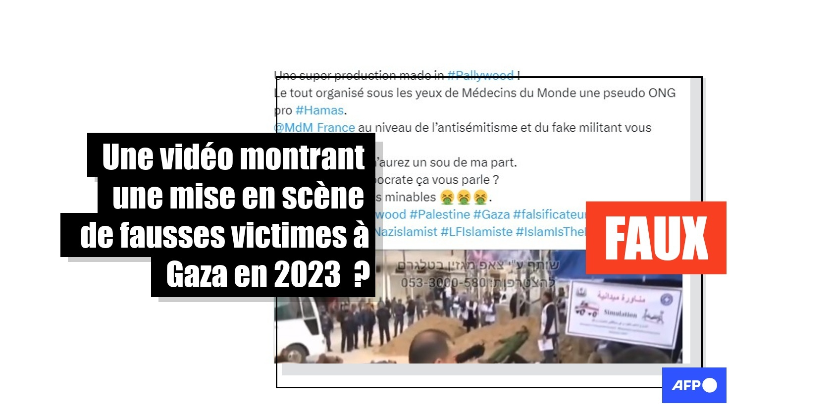 Non, cette vidéo ne montre pas une mise en scène de fausses victimes à Gaza en 2023 | Factuel